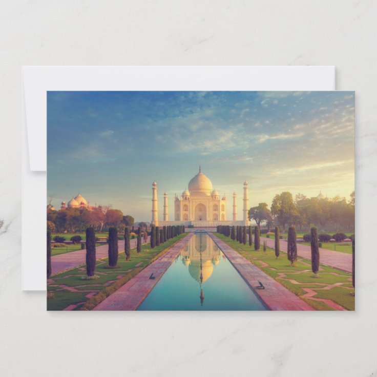 Monuments | Taj Mahal Colors Thank You Card | Zazzle