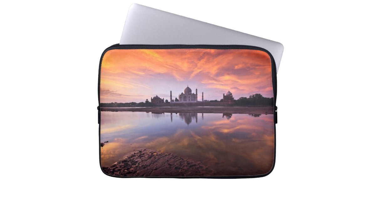 Monuments | Taj Mahal Sunset Laptop Sleeve | Zazzle