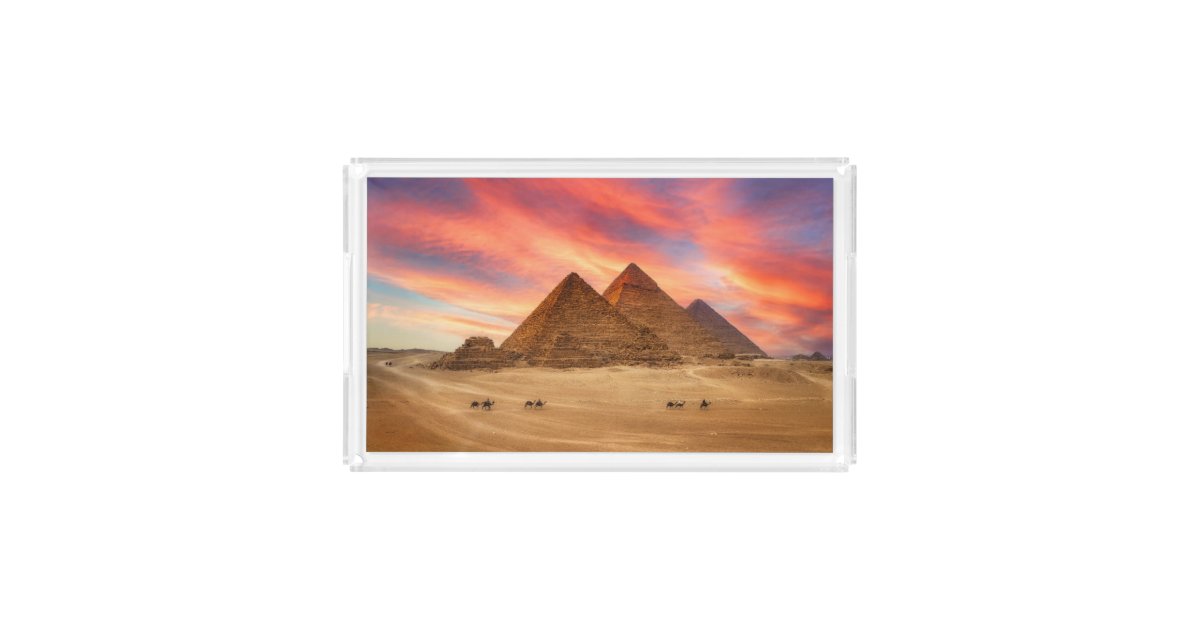 Monuments | The Great Pyramids Acrylic Tray | Zazzle