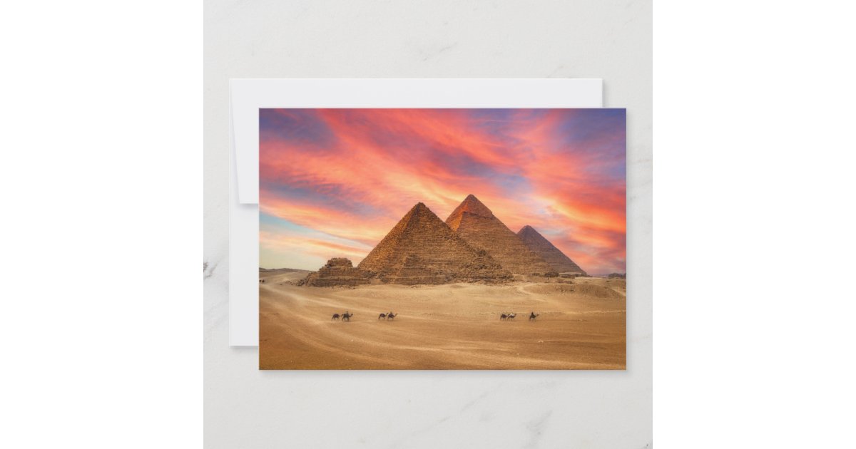 Monuments | The Great Pyramids Thank You Card | Zazzle