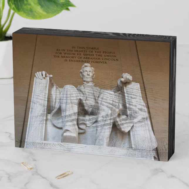 Monuments | The Lincoln Memorial Wooden Box Sign | Zazzle