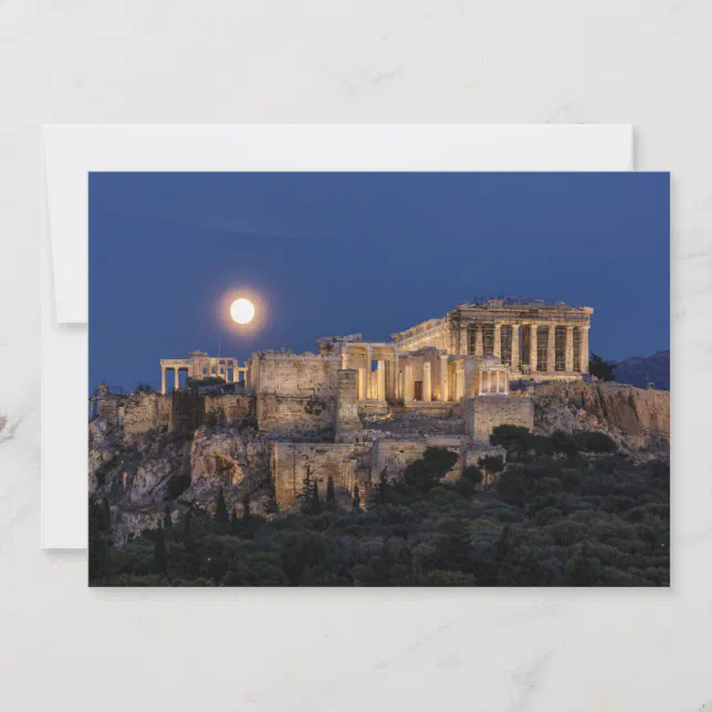 Monuments | The Parthenon Athens, Greece Thank You Card | Zazzle