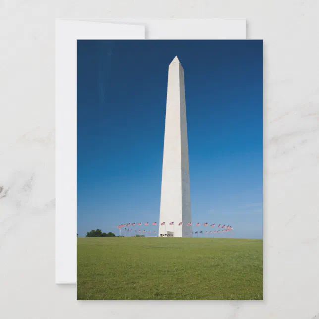 Monuments | Washington Monument with Flags Thank You Card | Zazzle