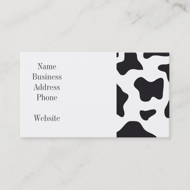 Cow Print Business Cards - Business Card Printing | Zazzle