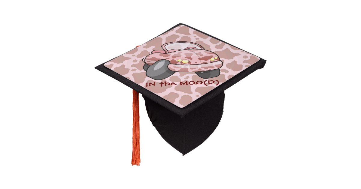 Moo Car Graduation Cap Topper | Zazzle