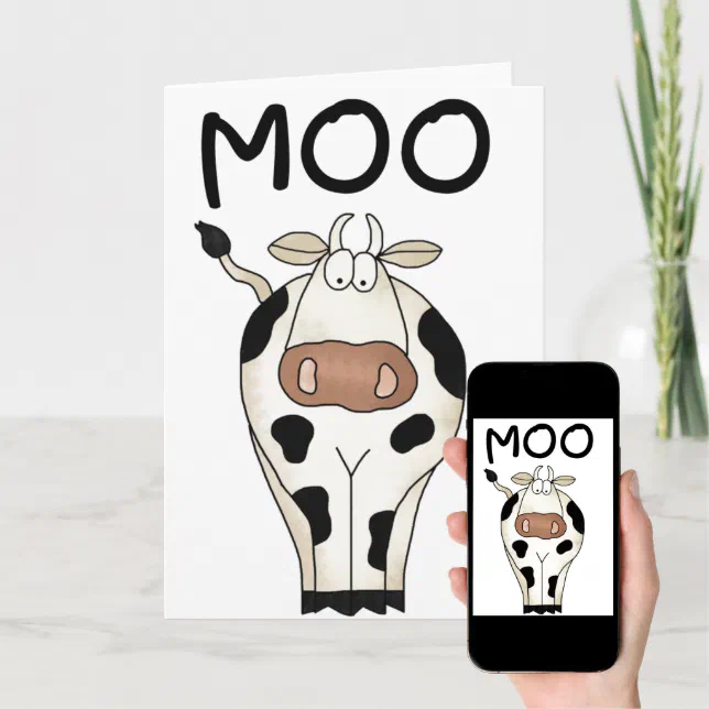 Moo Cow Card | Zazzle