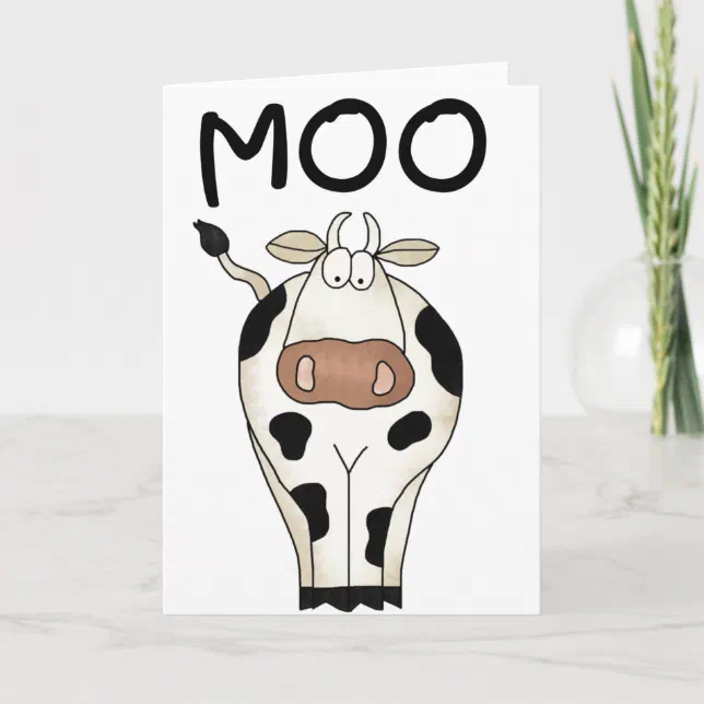 Moo Cow Card | Zazzle