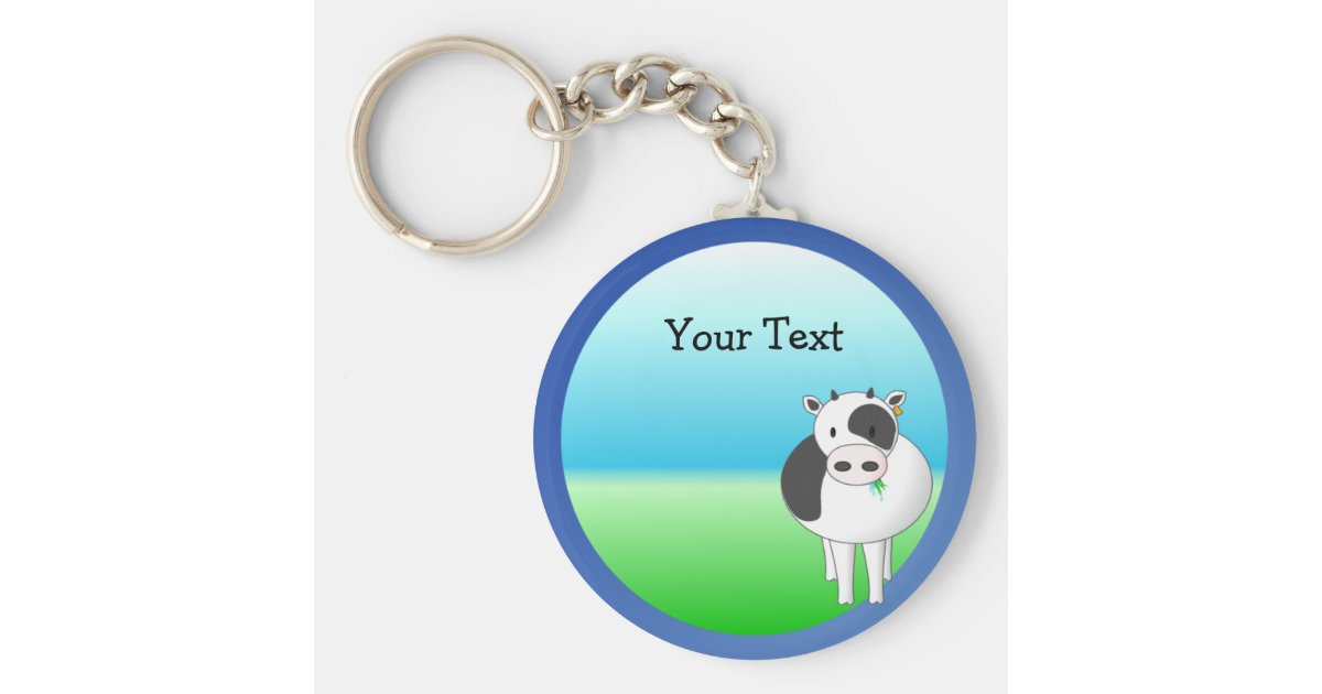 Moo-Cow Keychain | Zazzle.com