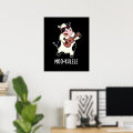 Moo-kulele Funny Ukulele Cow Pun Dark BG Poster | Zazzle