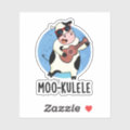 Moo-kulele Funny Ukulele Cow Pun Sticker | Zazzle