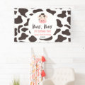 Moo Moo I'm Turning Two Cow 2nd Birthday Party Banner | Zazzle