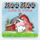 Moo Moo Name Is Two Kids Birthday Party Square Sticker | Zazzle