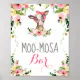 Moo-Mosa Bar Poster | Zazzle