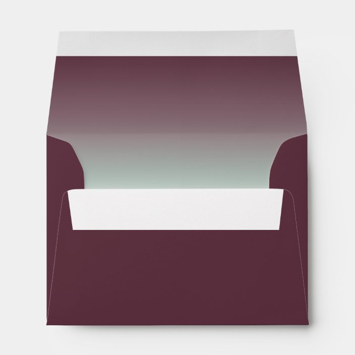 Mood Gradient Wedding Burgundy Mist ID741 Envelope | Zazzle.com
