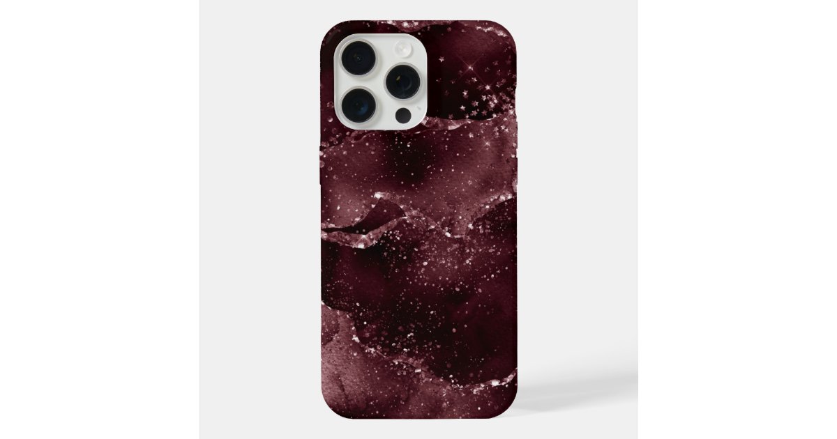 Moody Agate | Wine Bordeaux Sangria Merlot Maroon iPhone Case | Zazzle