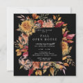 Moody Autumn Elegant Floral Square Open House Invitation | Zazzle