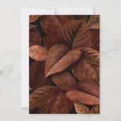 Moody Autumn Leaves Rust Wedding Invitation | Zazzle