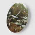 Moody Beautiful Nature Landscape Large Clock | Zazzle