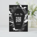 Moody Black Gothic Wedding QR Code Website RSVP Card | Zazzle