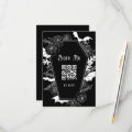 Moody Black Gothic Wedding QR Code Website RSVP Card | Zazzle