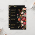 Moody Dark Floral Botanical Elegance Wedding Invitation | Zazzle