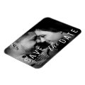 Moody Dark Overlay Photo Save the Date Wedding Magnet | Zazzle