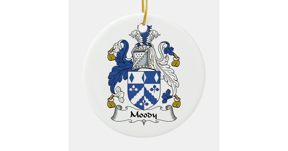 Moody Family Crest Ceramic Ornament | Zazzle