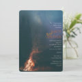 Moody Fireside Wedding Invitation | Zazzle