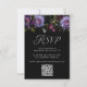 Moody Gothic Purple Floral Wedding QR Code RSVP Card | Zazzle