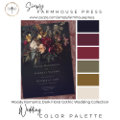 Moody Romantic Dark Floral Gothic Wedding Invitation | Zazzle