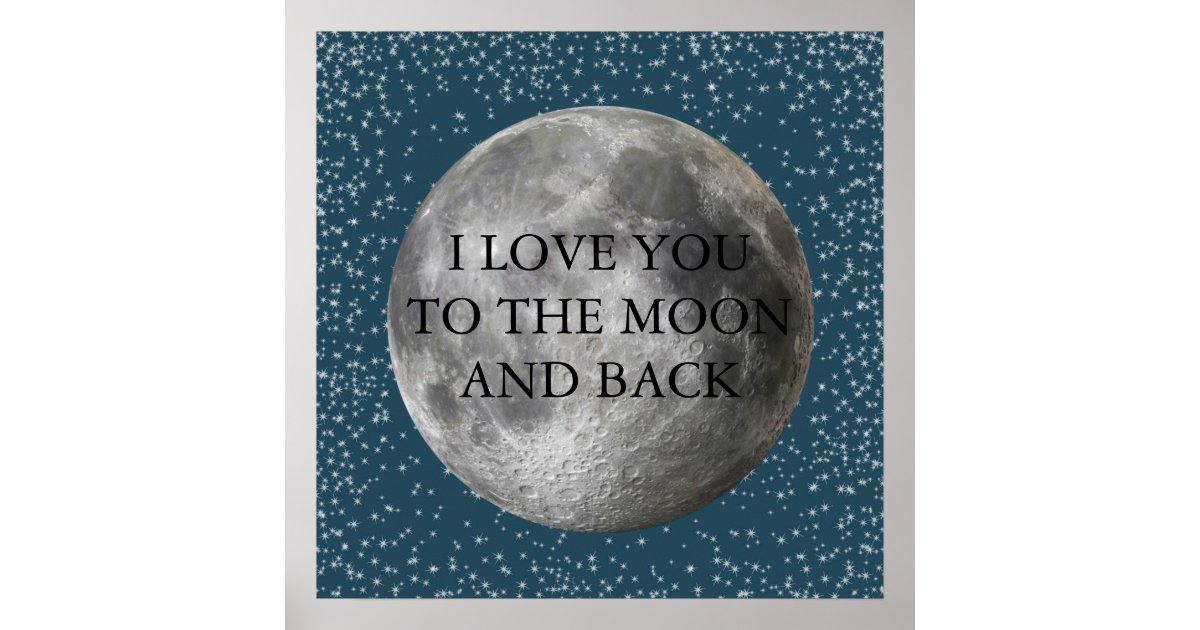 Moon and Back Poster | Zazzle