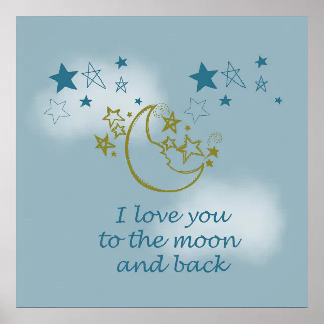 Moon and Back Poster | Zazzle