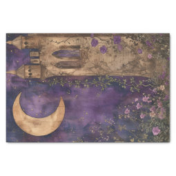 MOON AND CASTLE DECOUPAGE TISSUE PAPER | Zazzle