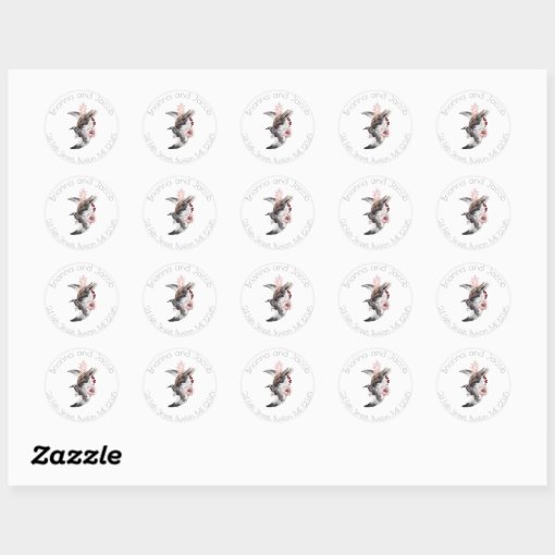Moon And Raven Watercolor Address Label | Zazzle
