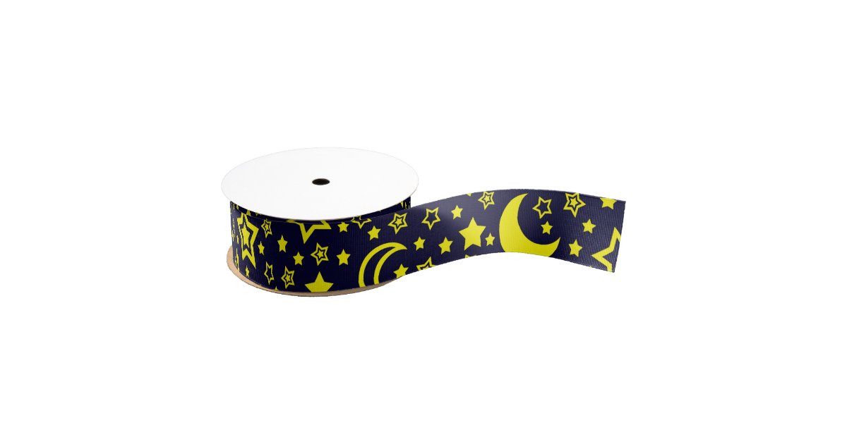 Moon and Stars Ribbon | Zazzle