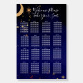 Moon and stars theme seating chart foam board | Zazzle