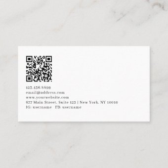 Moon & Birds Logo Design QR Code Business Card | Zazzle