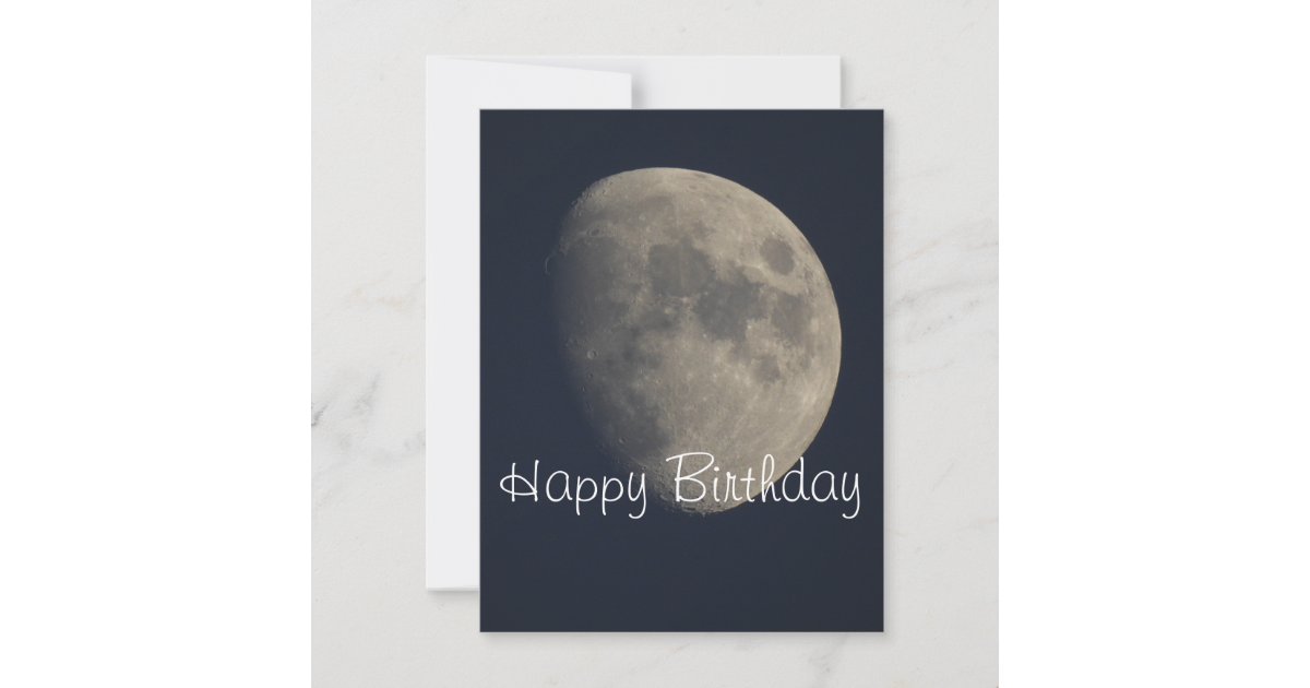 Moon Birthday Card | Zazzle