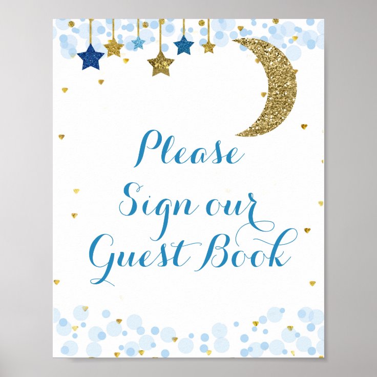 moon blue Please Sign our Guest Book. | Zazzle
