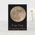 Moon Card Romantic Full Moon Custom Greeting Card | Zazzle