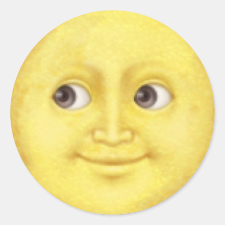 Moon emoji sticker | Zazzle