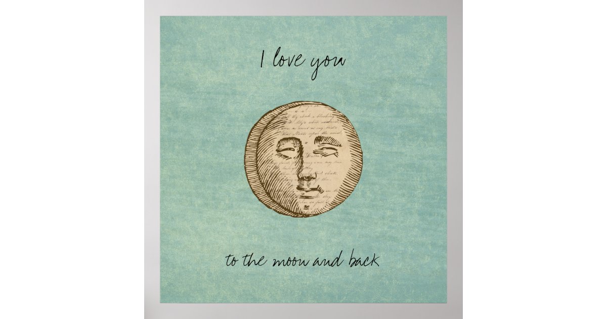 Moon Face Poster | Zazzle