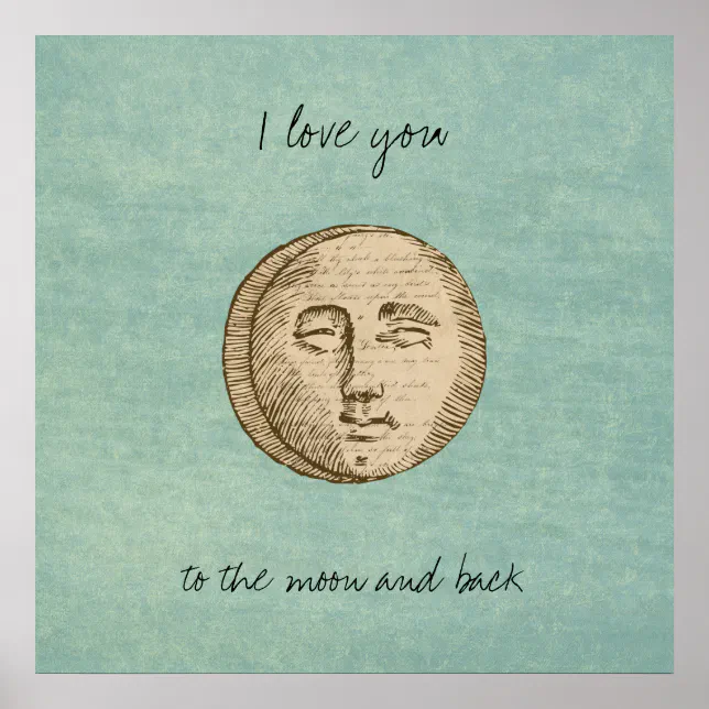 Moon Face Poster | Zazzle