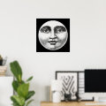 Moon Face Poster | Zazzle
