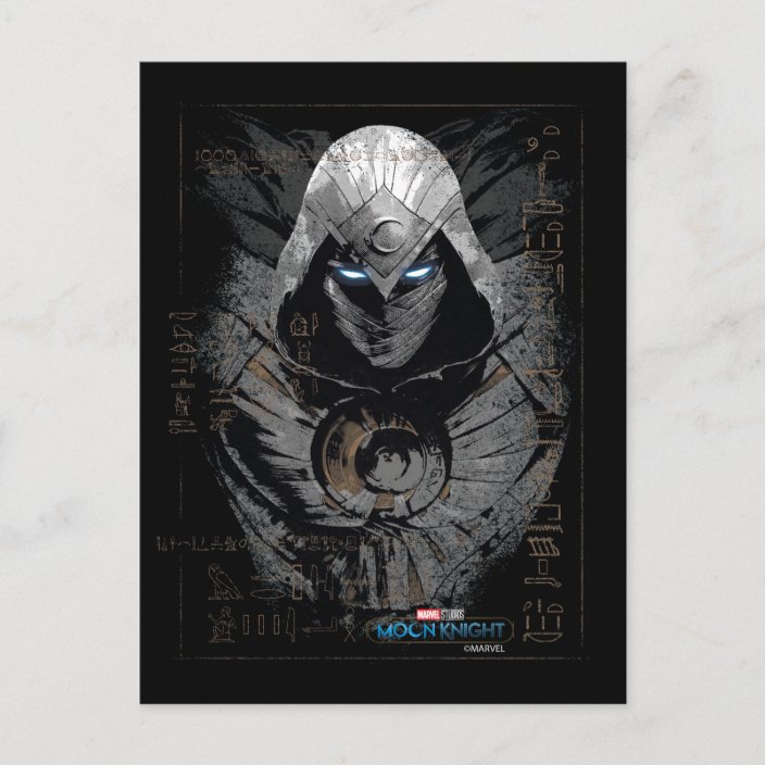 Moon Knight Dark Hieroglyphic Character Slab Postcard | Zazzle.com