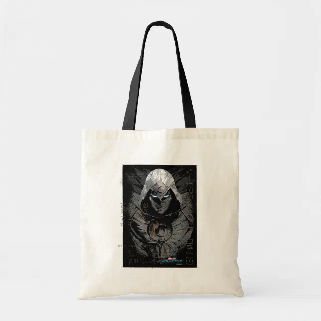 Moon Knight Dark Hieroglyphic Character Slab Tote Bag | Zazzle
