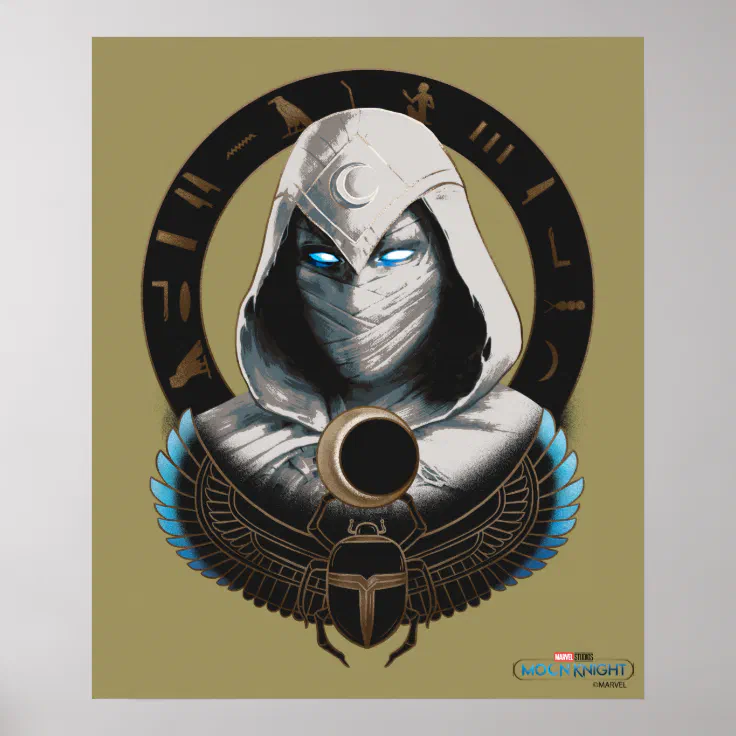 Moon Knight Egyptian Scarab Graphic Poster | Zazzle