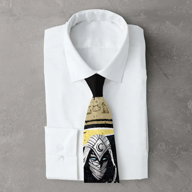 Moon Knight Gold Crescent Moon Character Graphic Neck Tie | Zazzle
