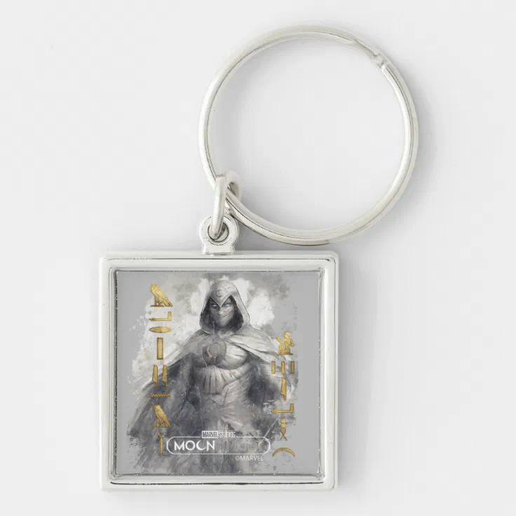 Moon Knight Hieroglyphic Graphic Keychain | Zazzle