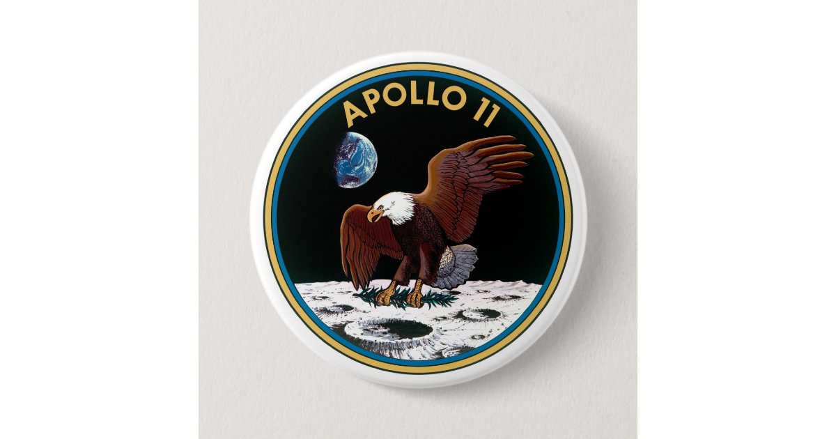 Moon Landing 50th Anniversary Apollo 11 Mission Button | Zazzle